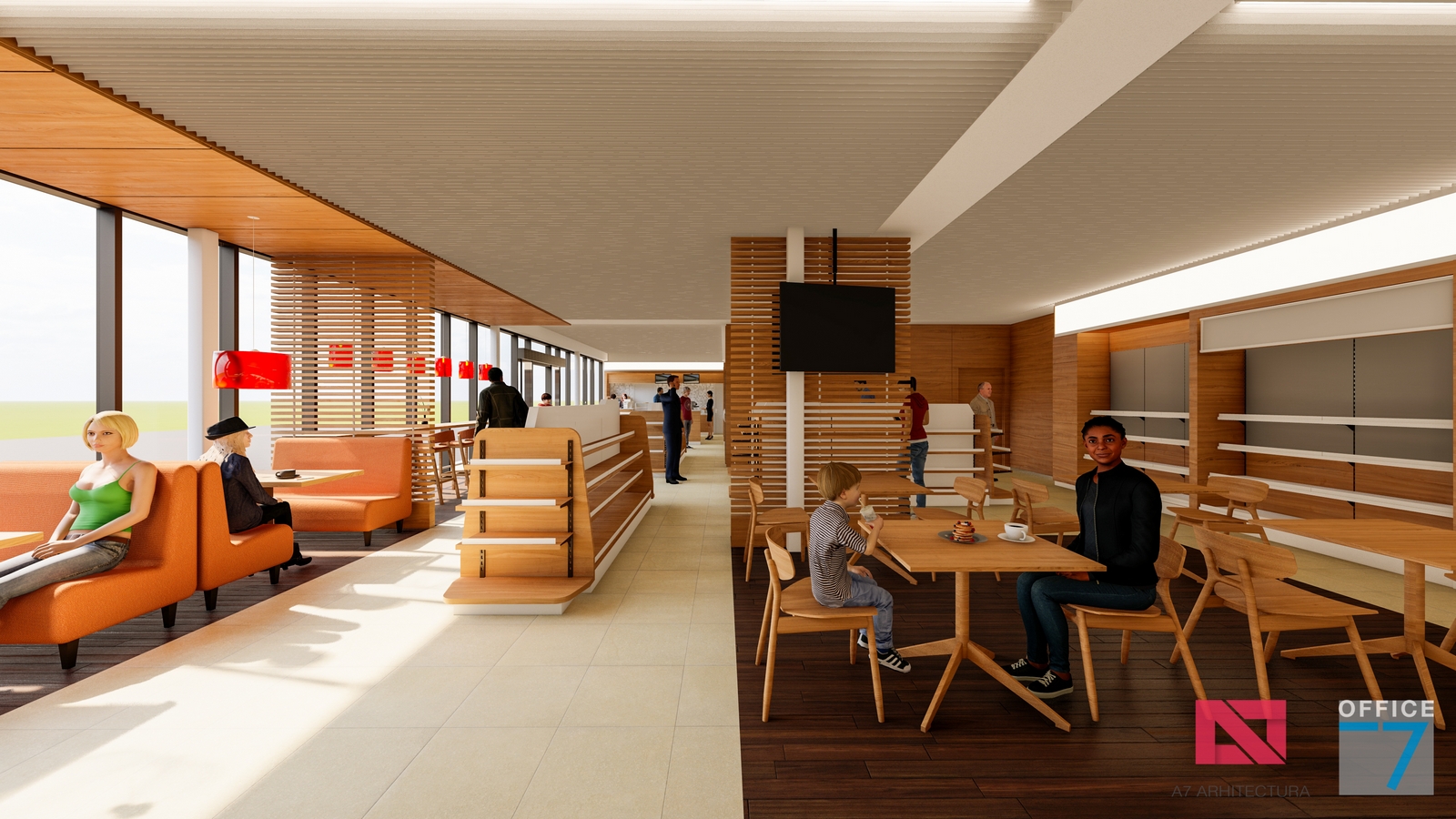 Interior Stație Corbeanca – concept - Proiect Benzinarie