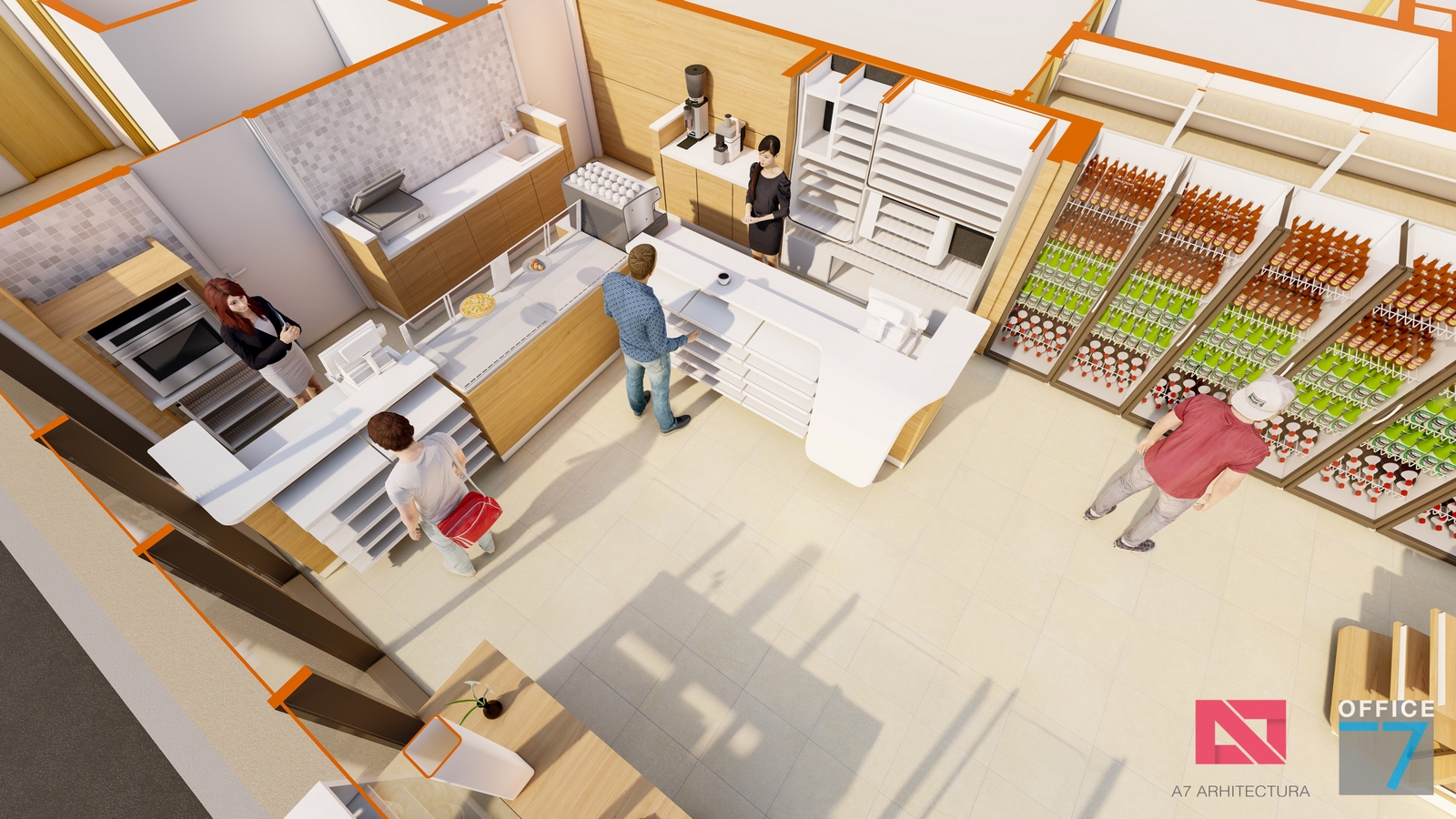 Interior Stație Corbeanca – concept - Proiect Benzinarie