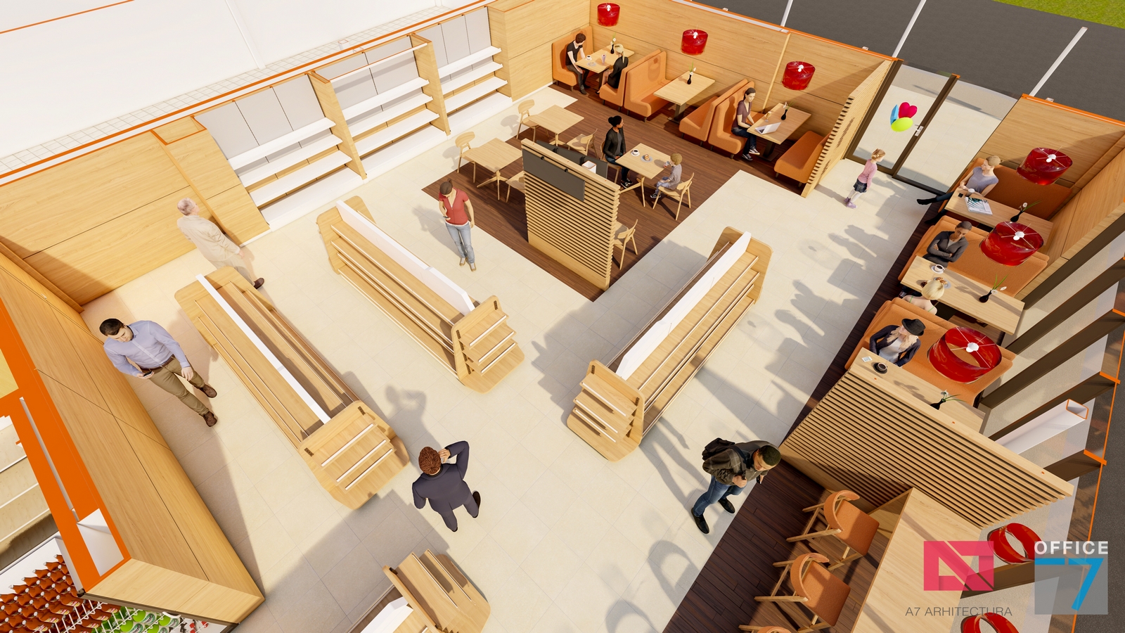 Interior Stație Corbeanca – concept - Proiect Benzinarie