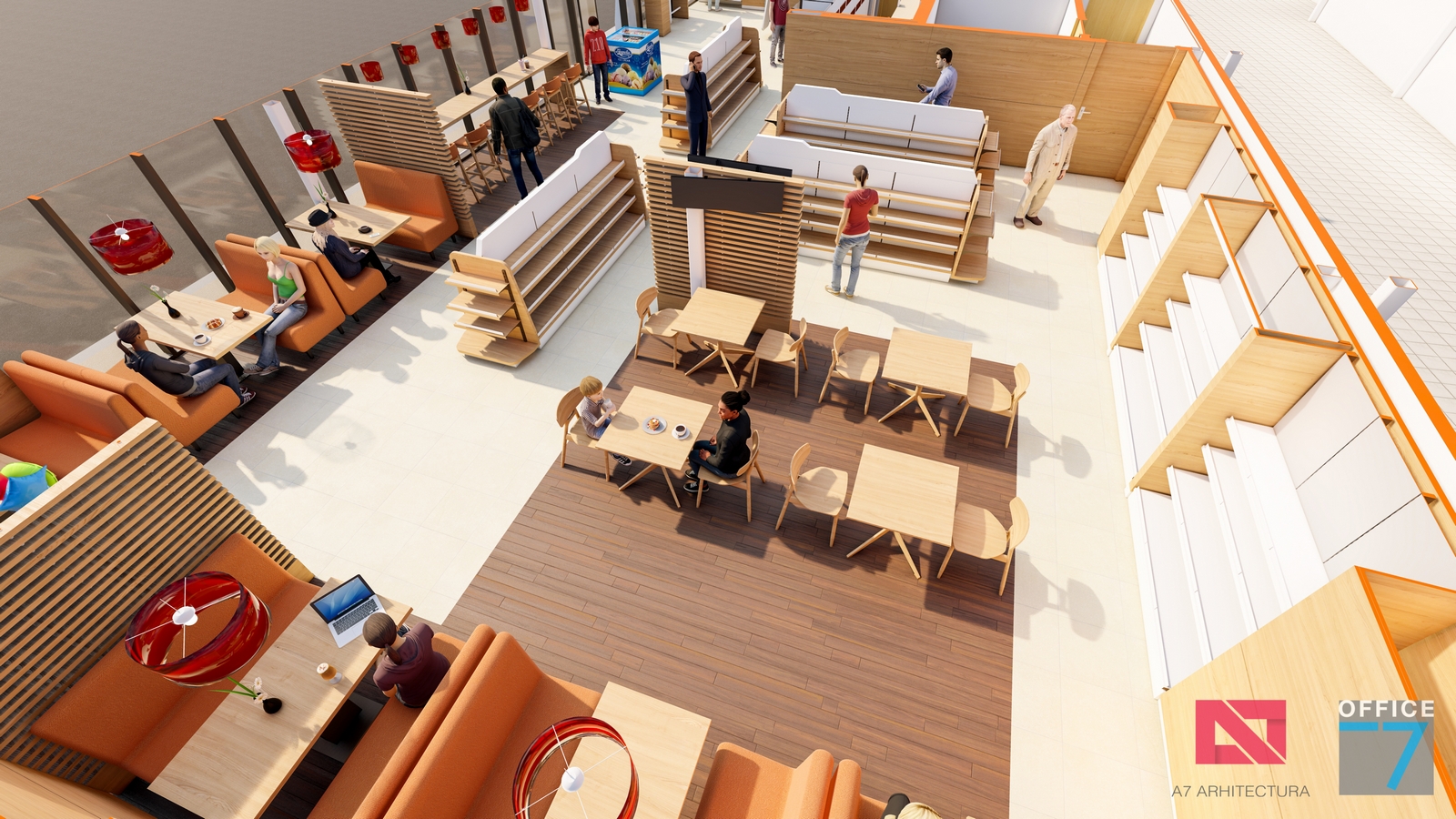 Interior Stație Corbeanca – concept - Proiect Benzinarie