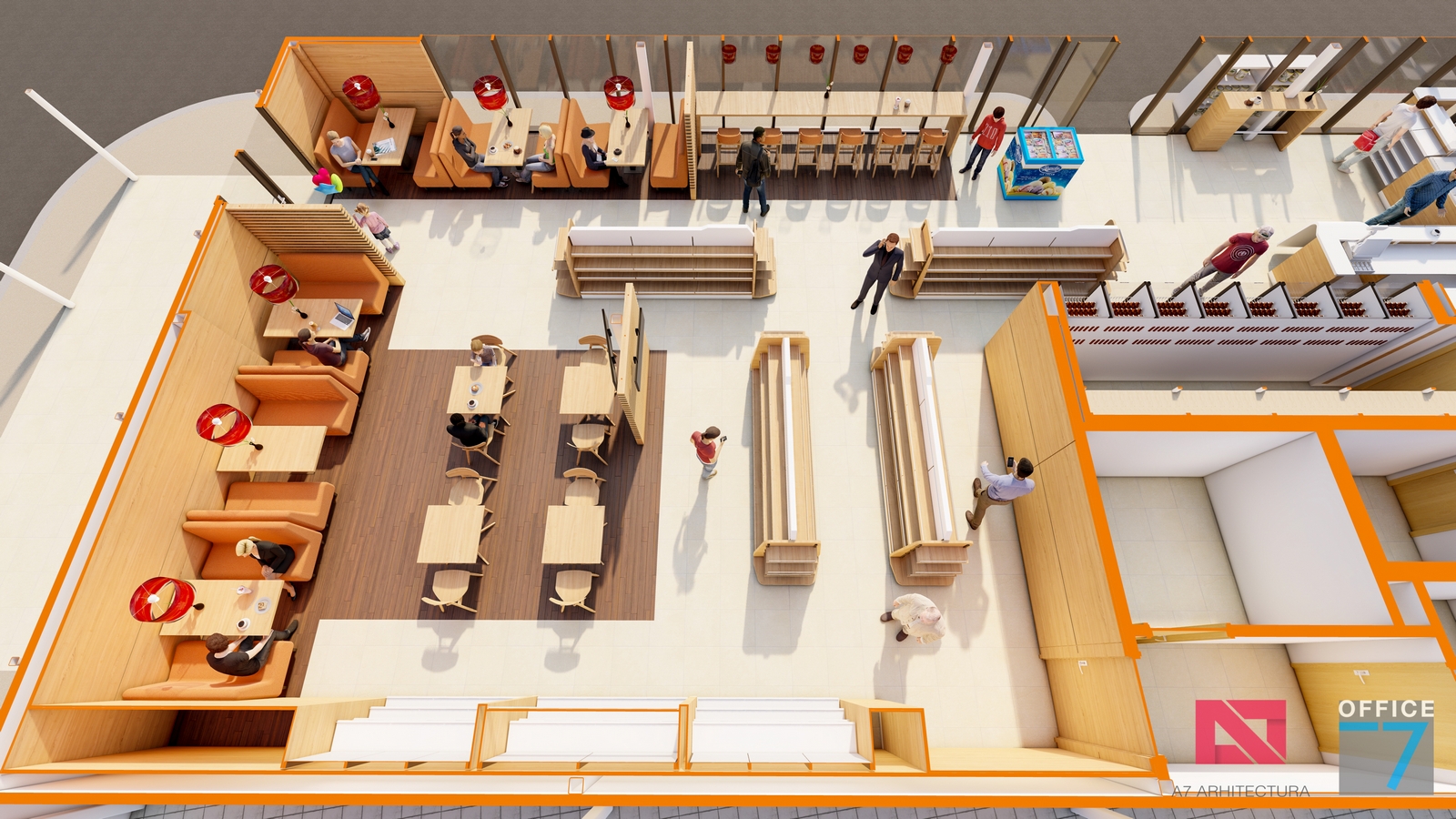 Interior Stație Corbeanca – concept - Proiect Benzinarie